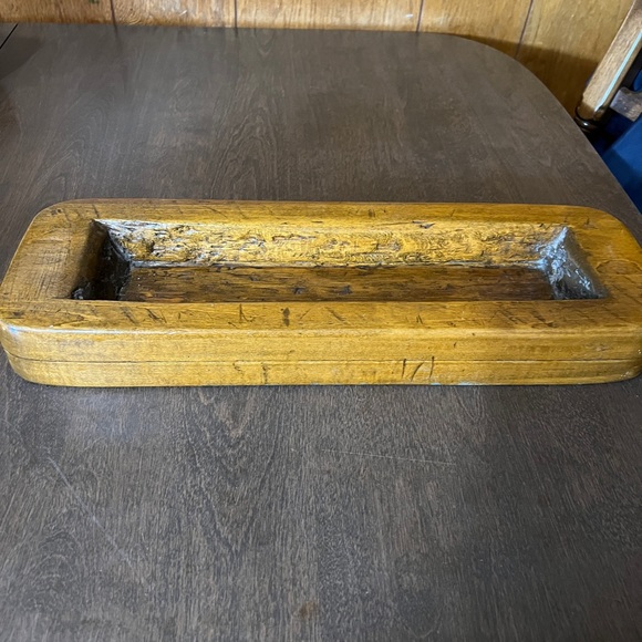Accents | Vintage Farmhouse Primitive Hand Carved Wooden Tray ...
